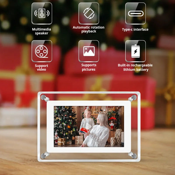 Acrylic Digital Photo Frame 5/7 Inch Motion Video Frame – About Camping