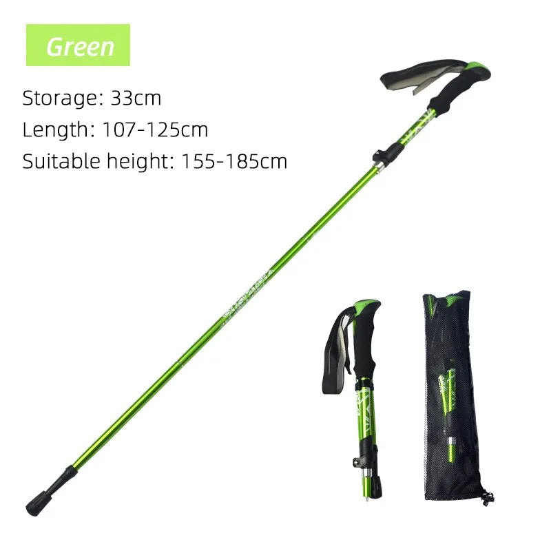 Collapsible Trekking Poles Five-fold Walking Sticks for Hiking - About ...