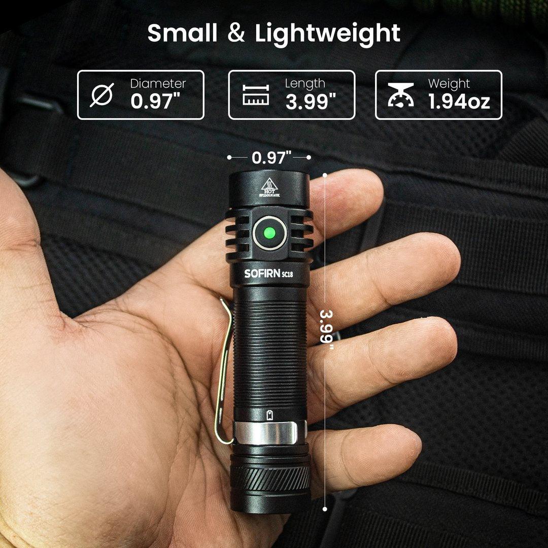 Sofirn SC18 LED Torch Rechargeable 1800lm Flashlight Super Bright ...